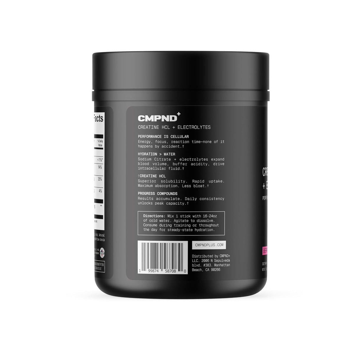 enhanced hydration with CMPND+ creatine
