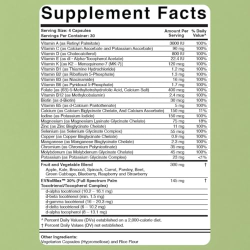 Enhanced multivitamin with chelated minerals