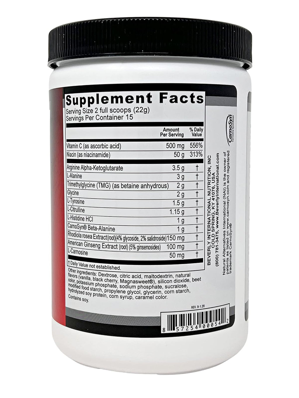 enhanced performance pre-workout supplement