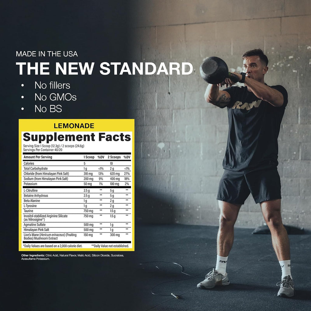 enhanced performance with RAW Pump pre-workout