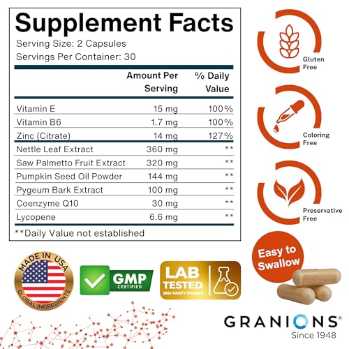 enhanced prostate function with nutrients