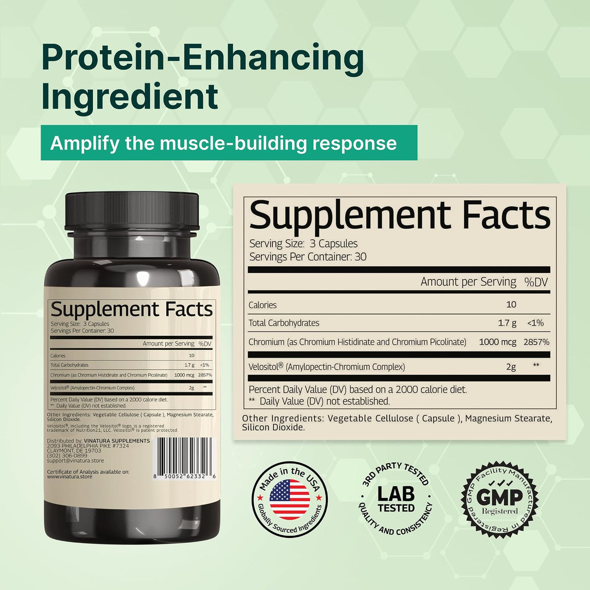 enhanced protein synthesis with VINATURA