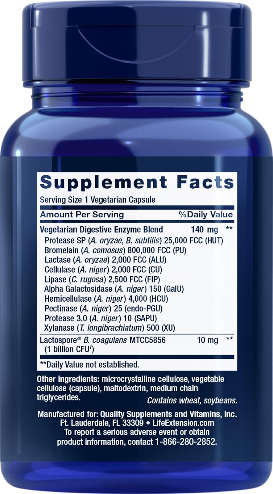 Enhanced Super Digestive Enzymes vegetarian capsules