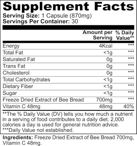 enhanced vitality with bee bread blend