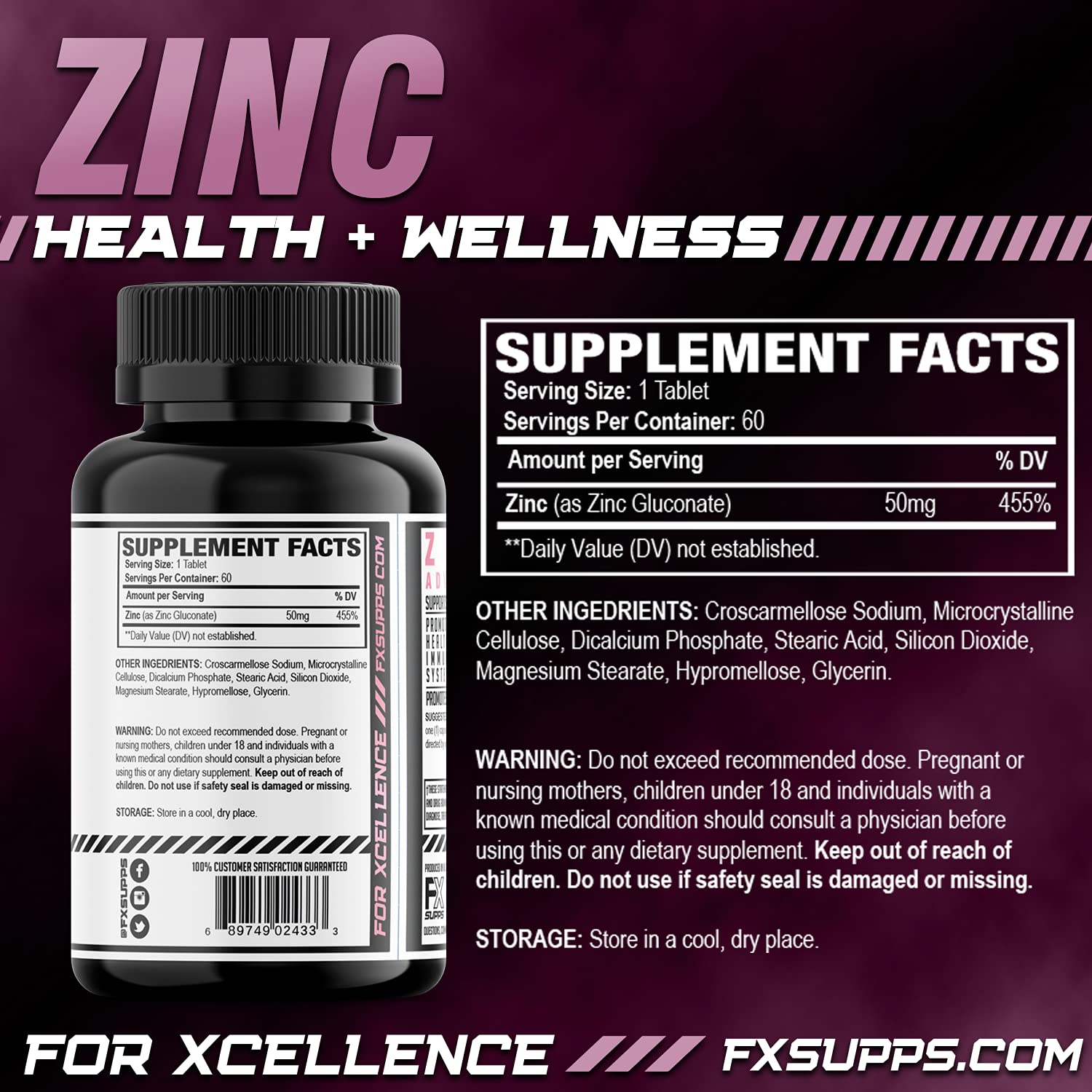 enhanced vitality with zinc gluconate