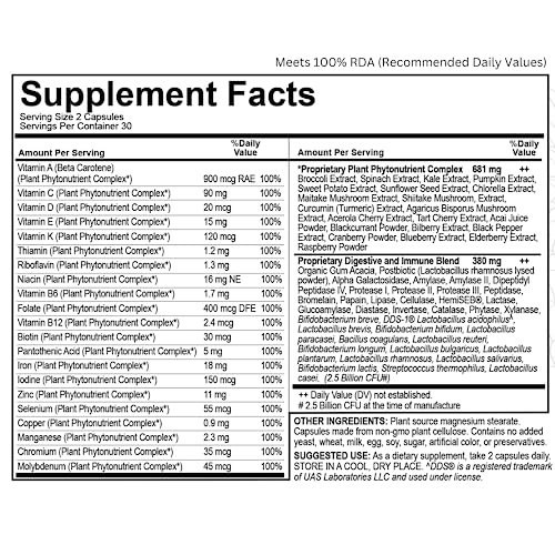 enhanced wellness with blended vitamin & mineral supplements