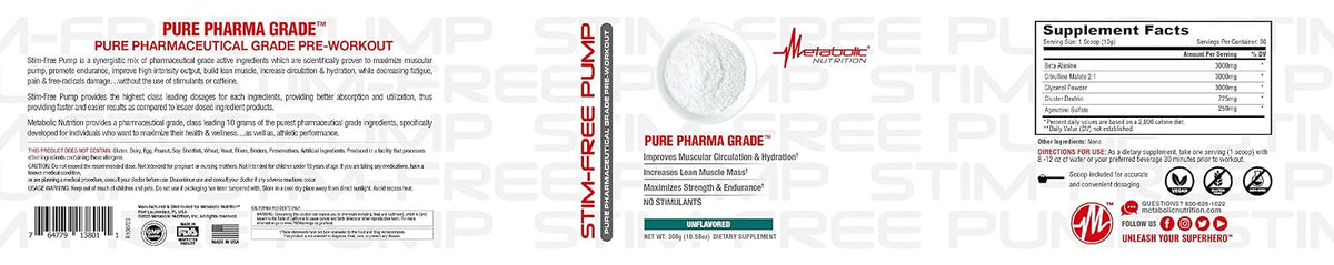 enhanced workout performance stim free