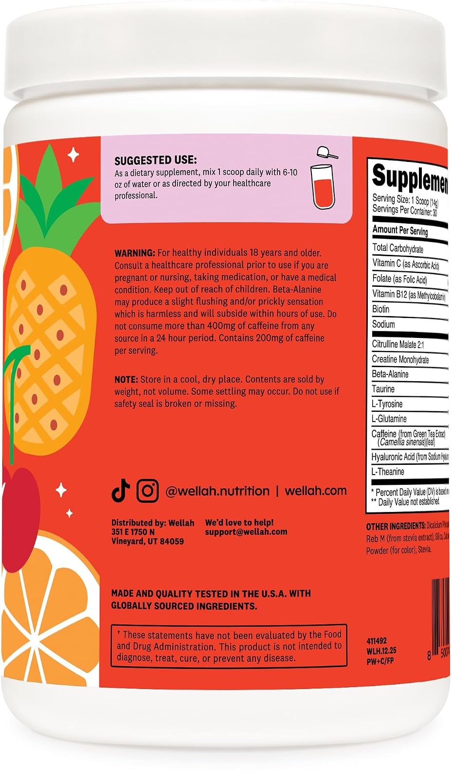 enhanced workout performance supplement