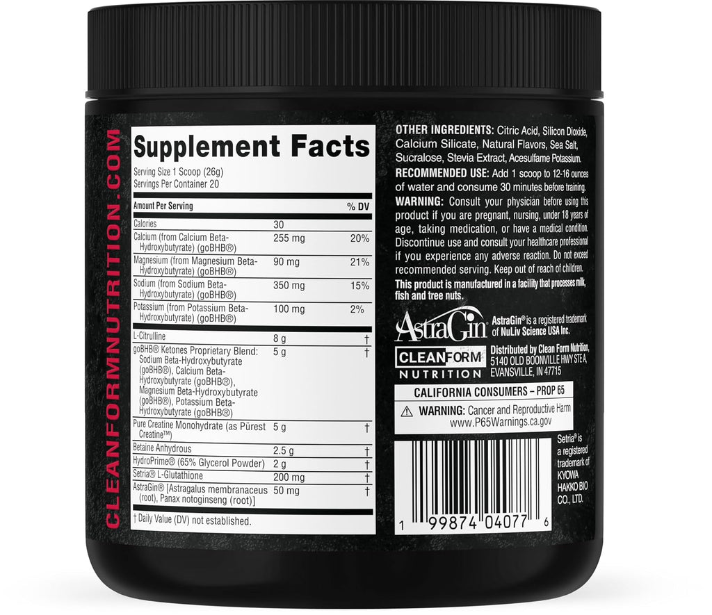 enhanced workout performance supplement