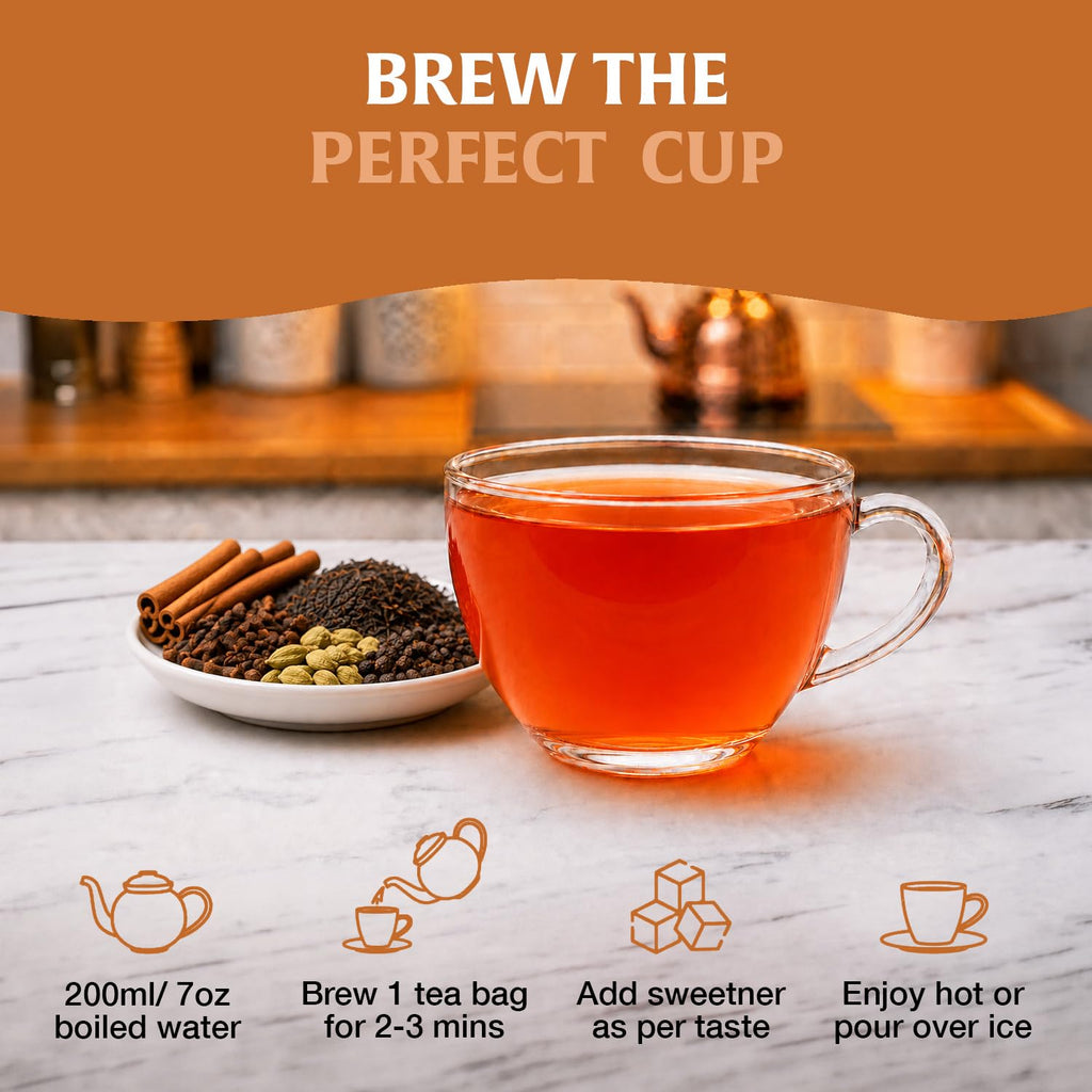 Enjoy HANDPICK masala chai tea anytime