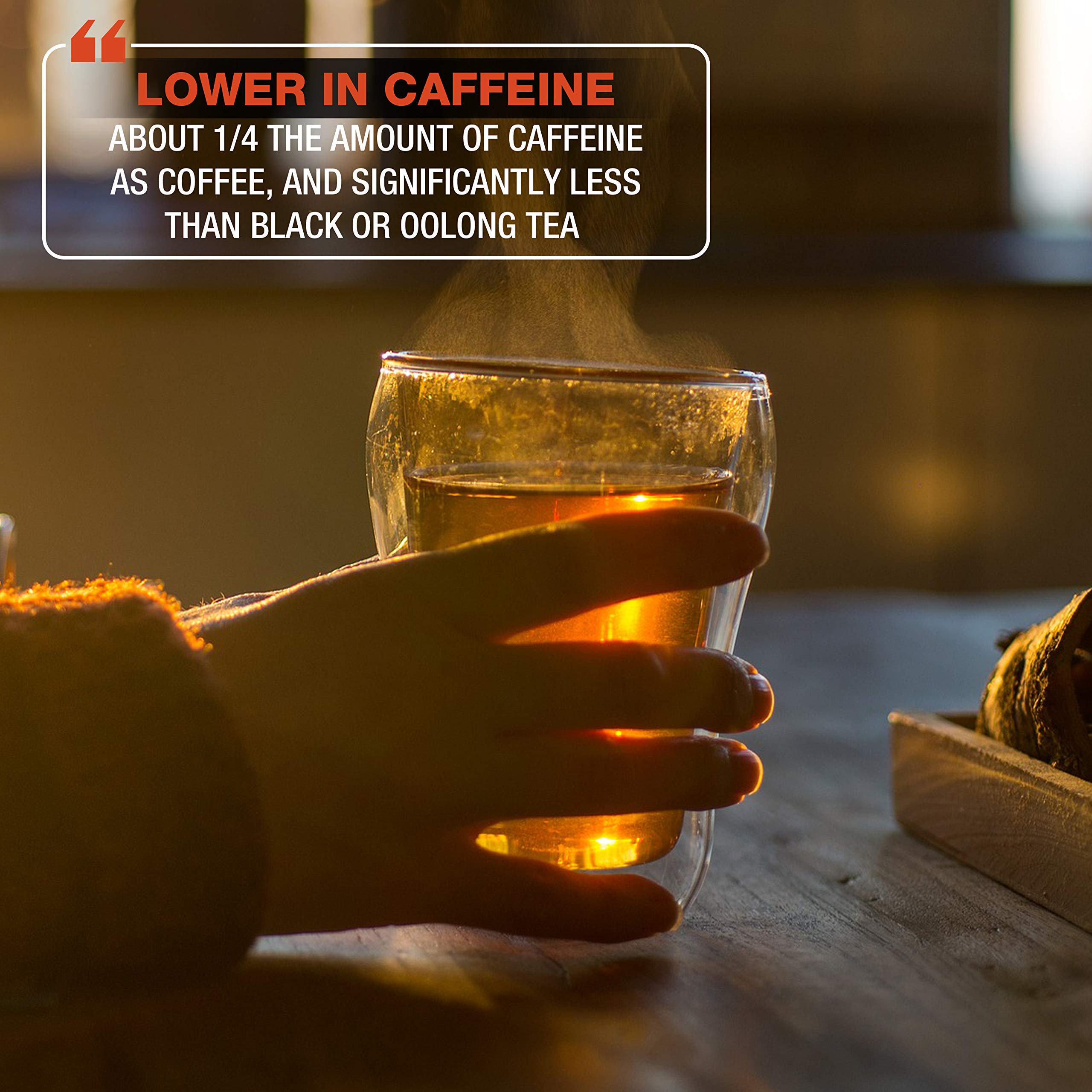 enjoying green tea for energy