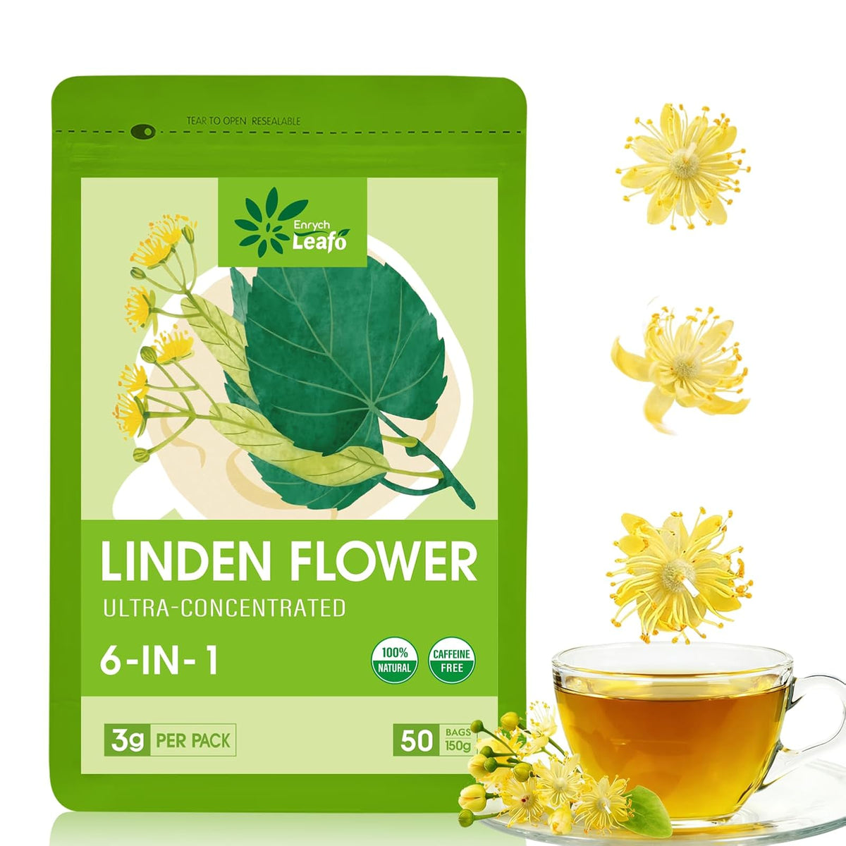 EnrychLeafo Linden Flower Tea bags