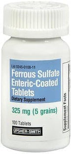 enteric-coated iron supplement tablets