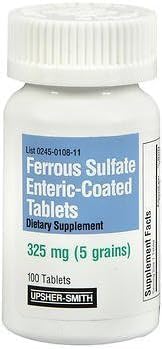 enteric-coated iron supplement tablets