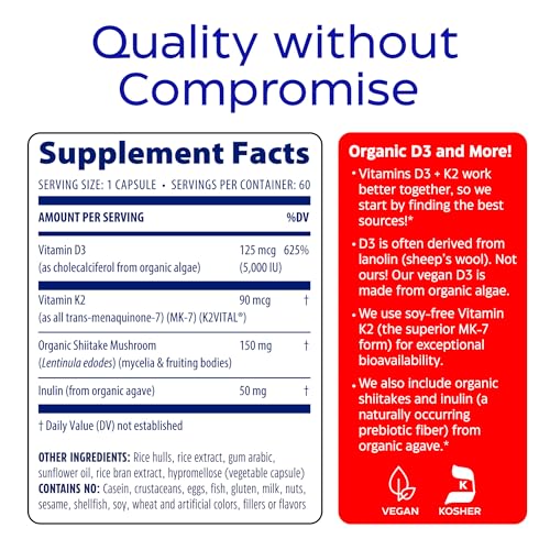 Enzymedica D3 K2 capsules for energy