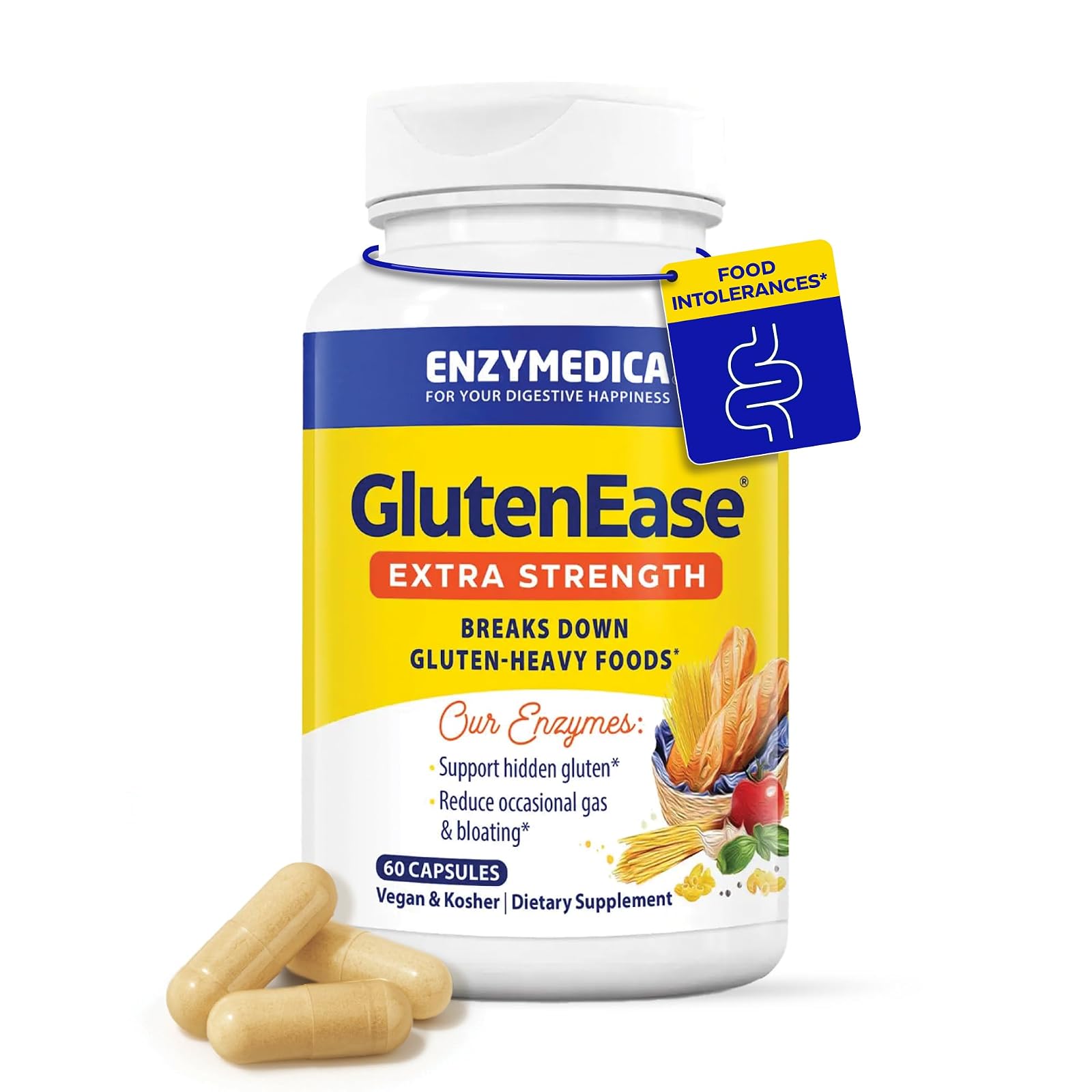 Enzymedica GlutenEase digestive enzymes support