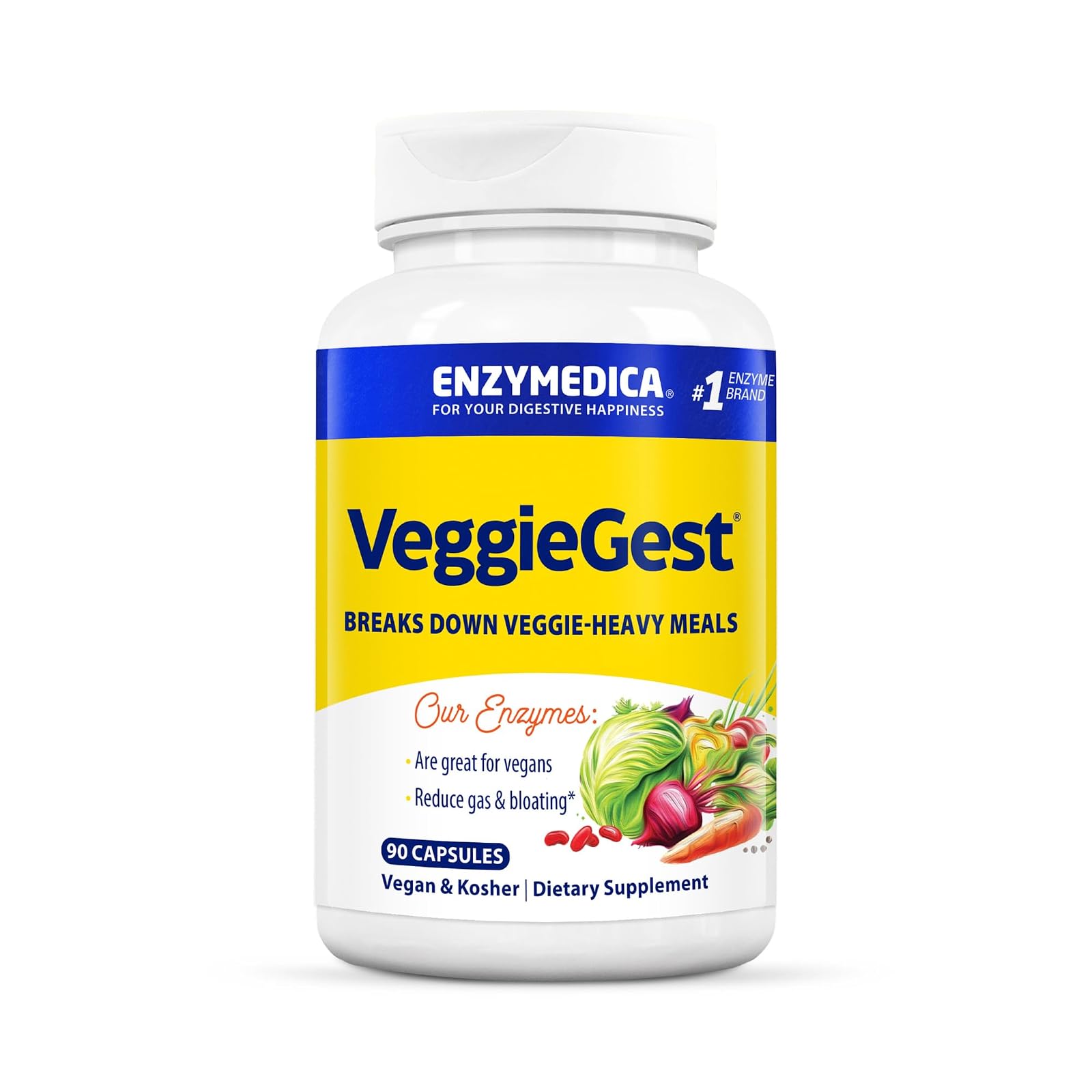 Enzymedica VeggieGest digestive enzymes support