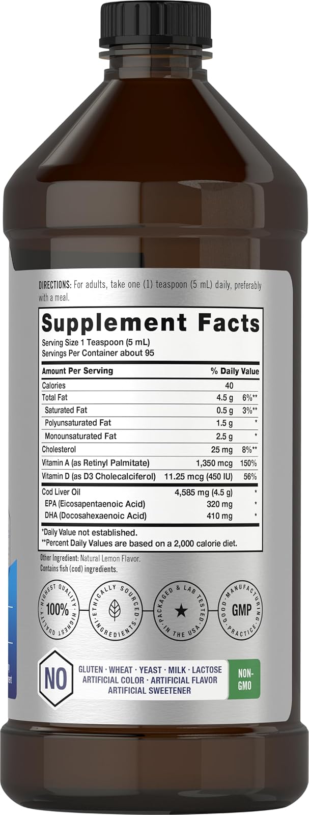 EPA DHA cod liver oil supplement