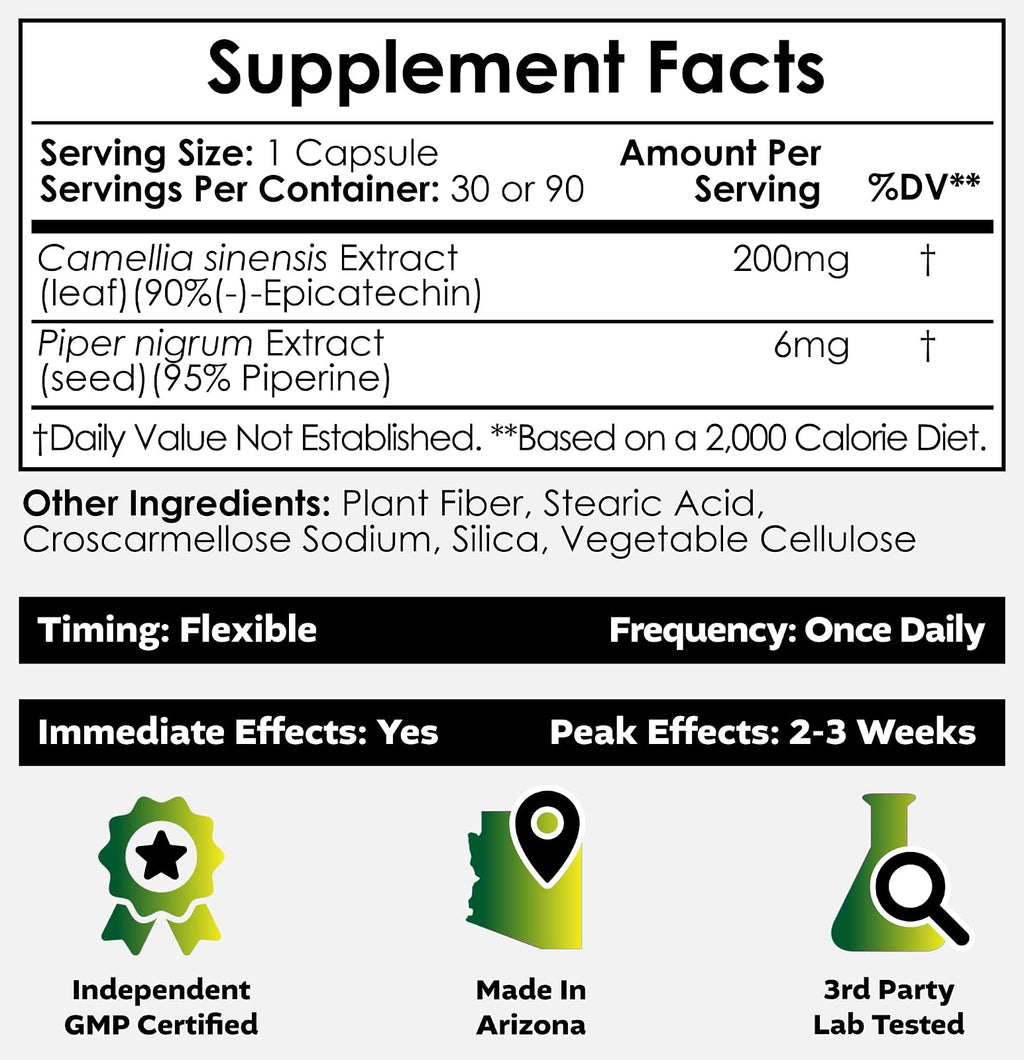 Epicatechin capsules for cognitive support