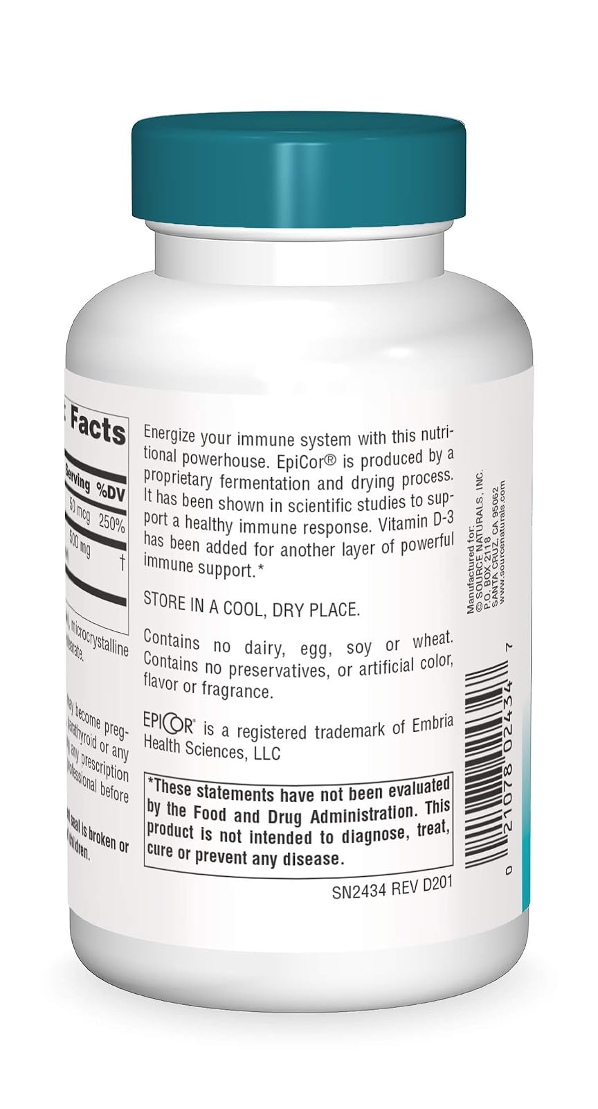 EpiCor with vitamin D3 for immunity