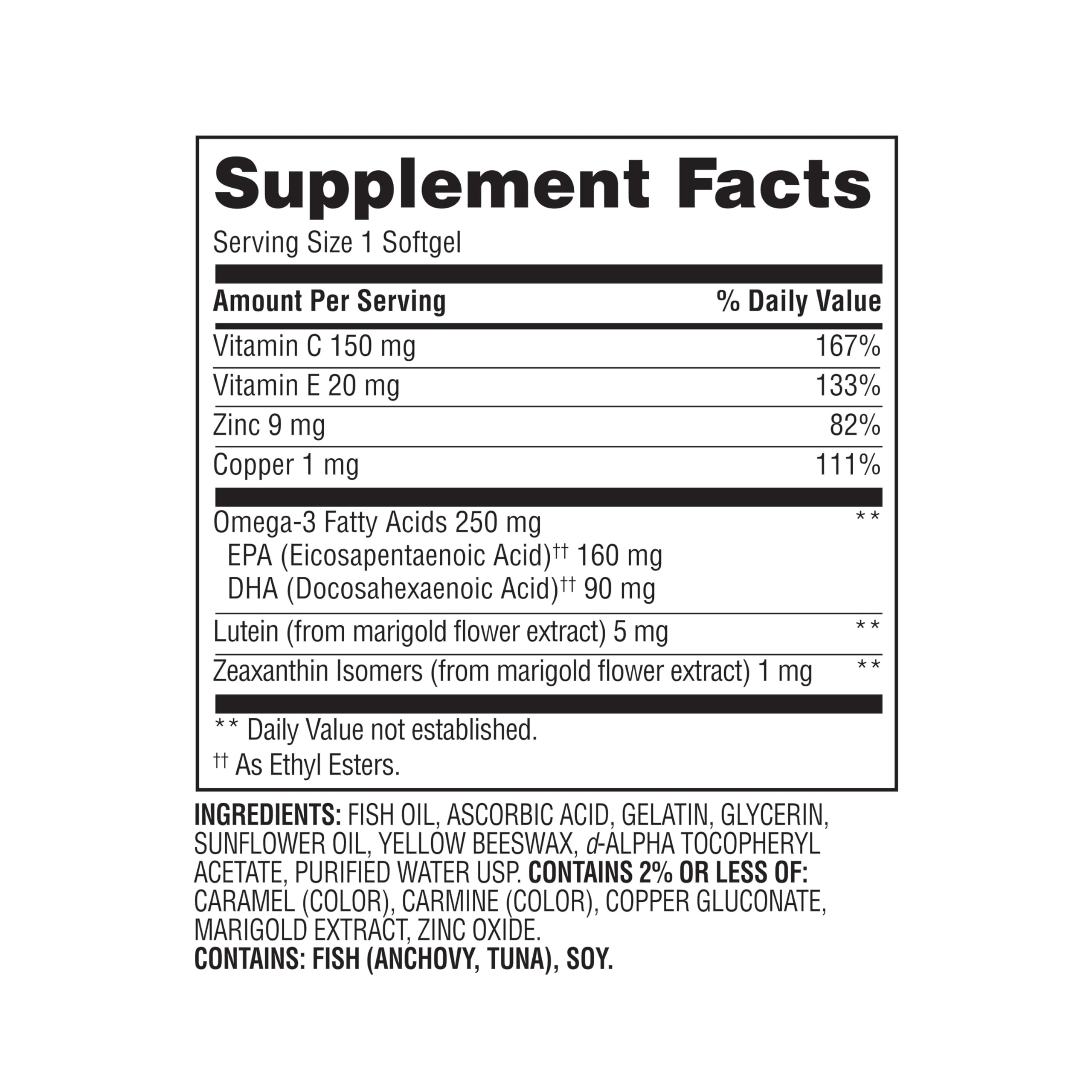 Equate dietary supplement for better sight