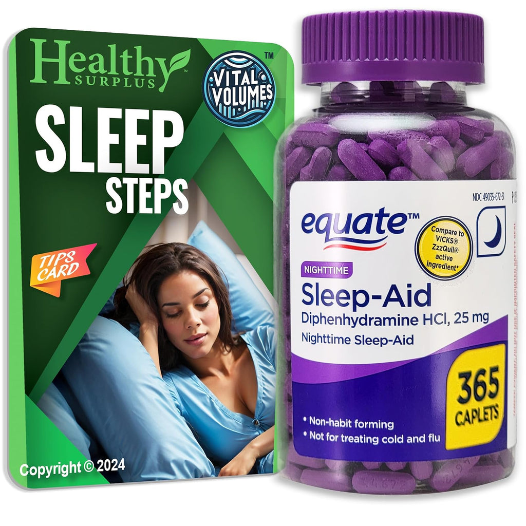 Equate sleep aid caplets for restful nights