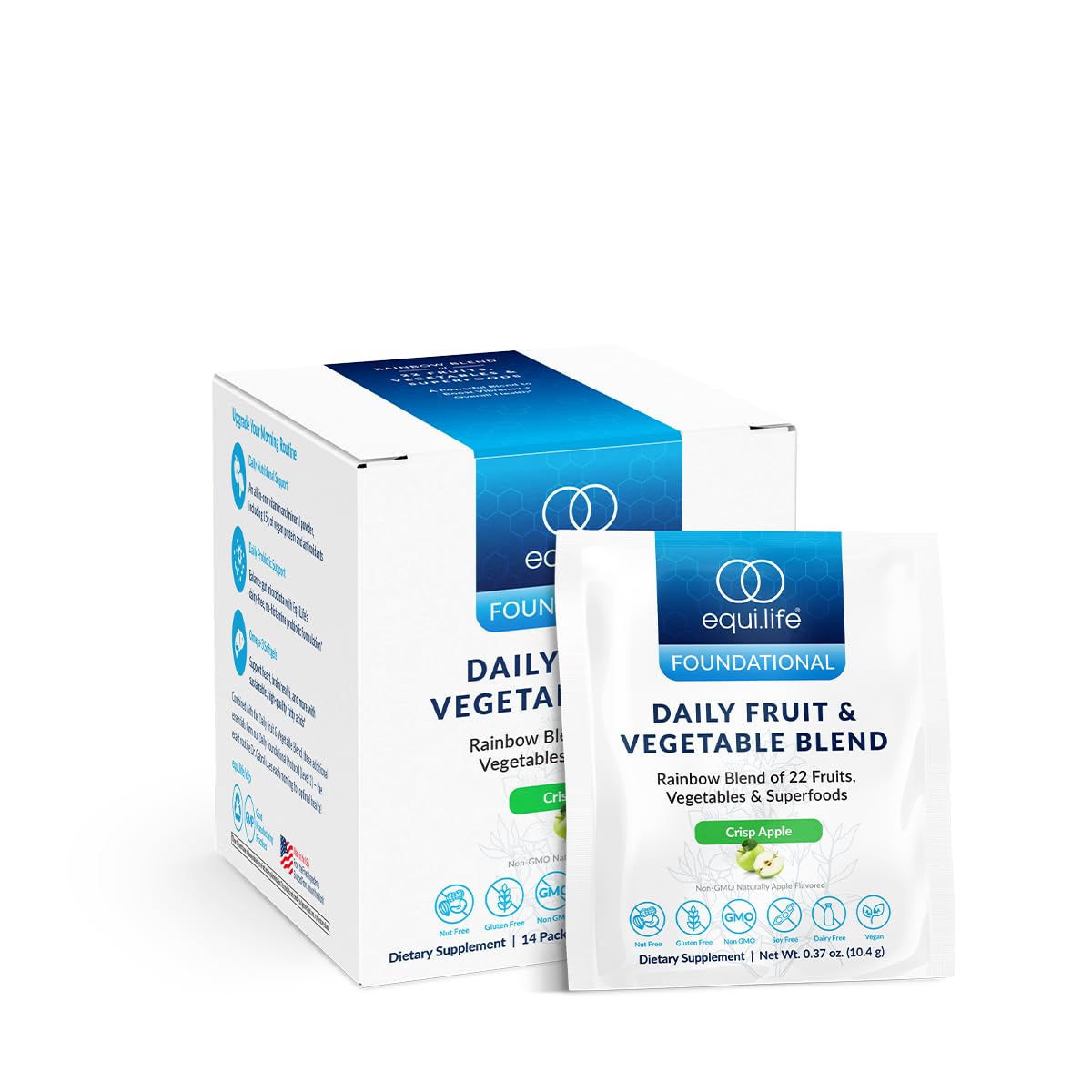 Equilife green powder travel packs