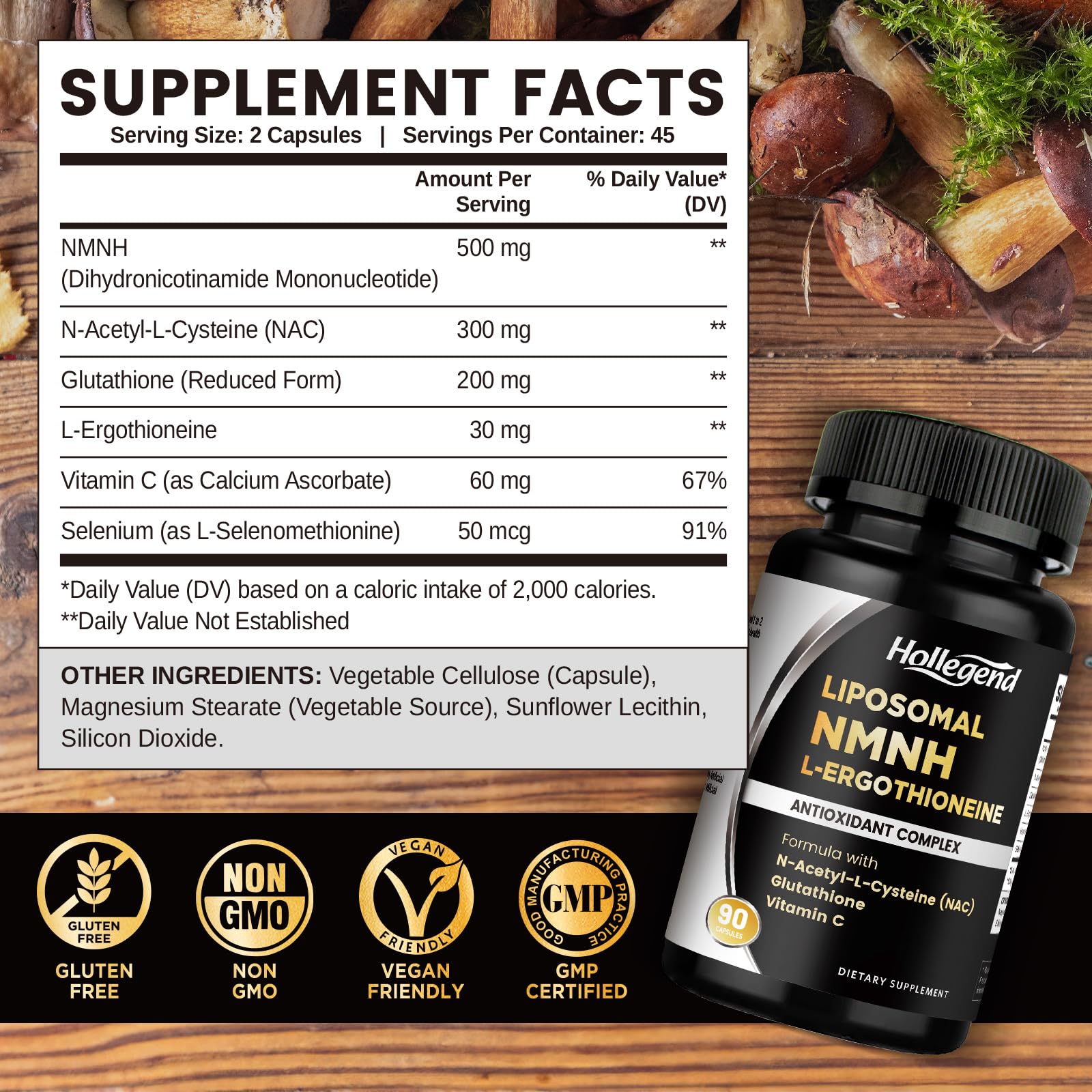 Ergothioneine health benefits capsules