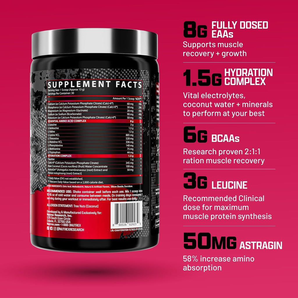Essential amino acids for hydration