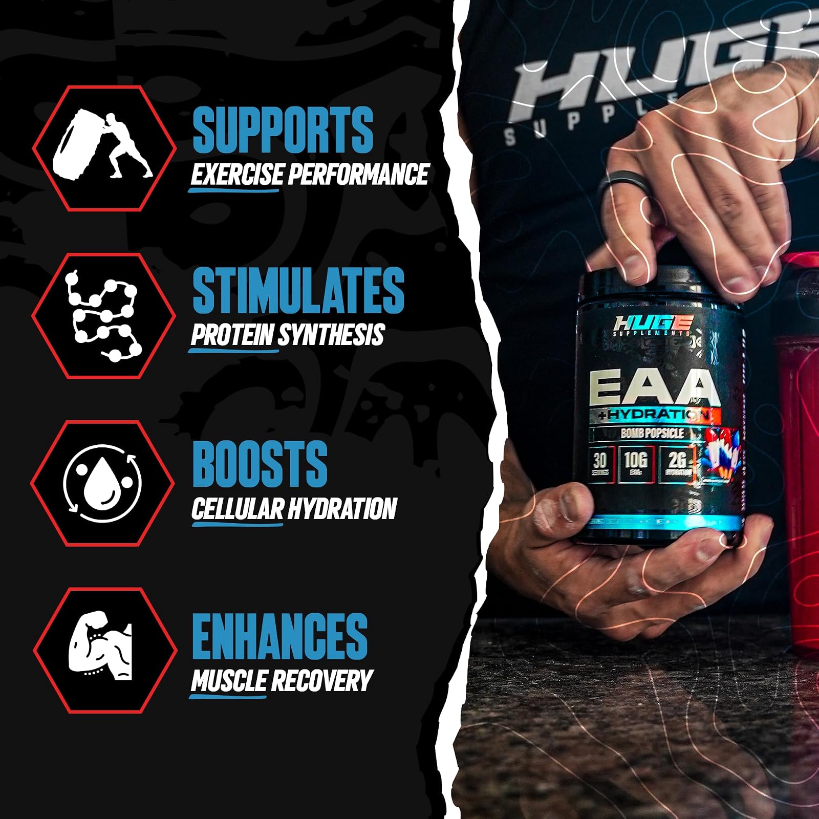 Essential amino acids for muscle recovery