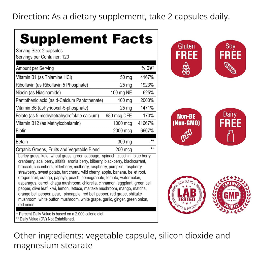Essential B vitamins for wellness