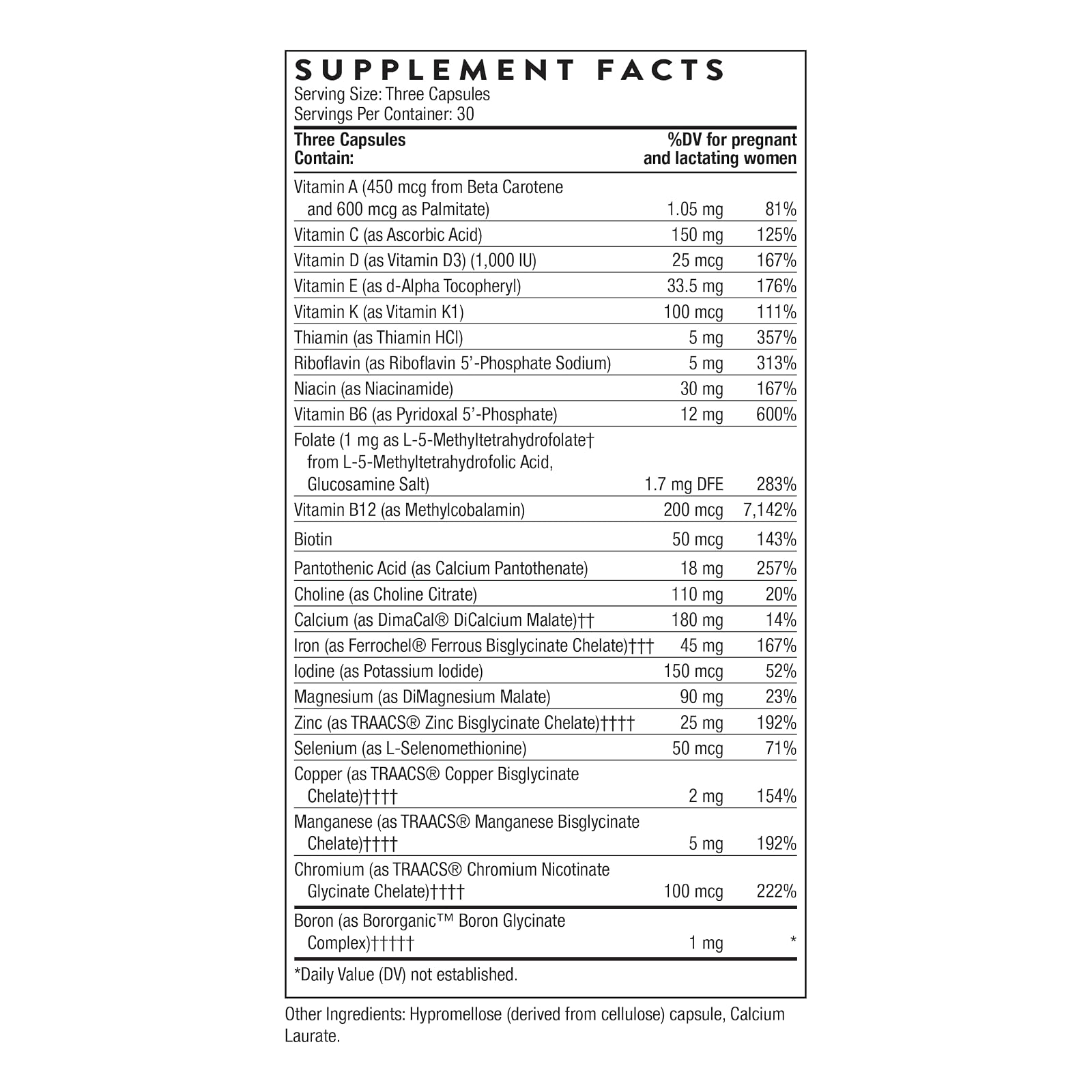 essential choline in prenatal vitamins
