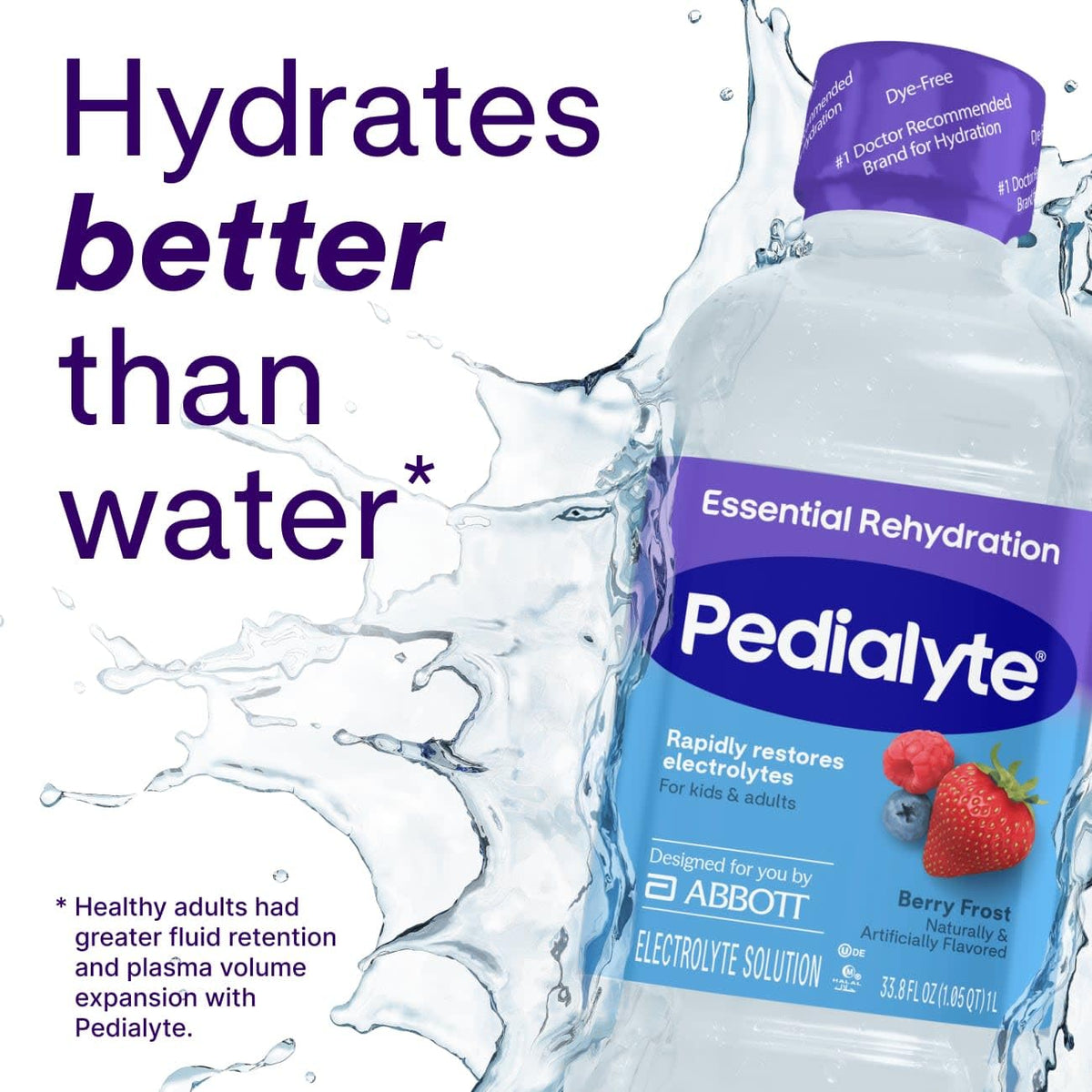 Essential electrolytes in Pedialyte drink