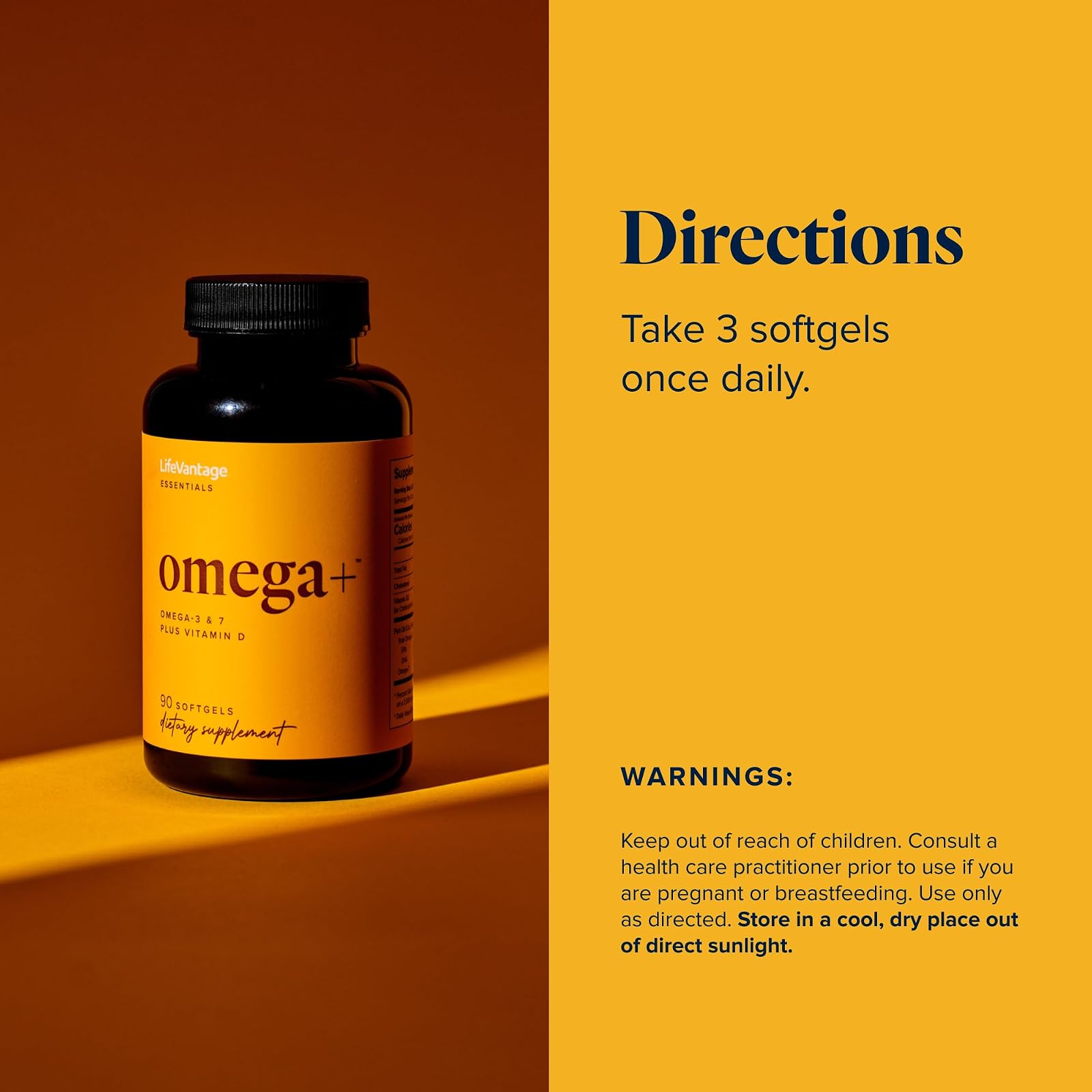 essential fats in Omega+ softgels