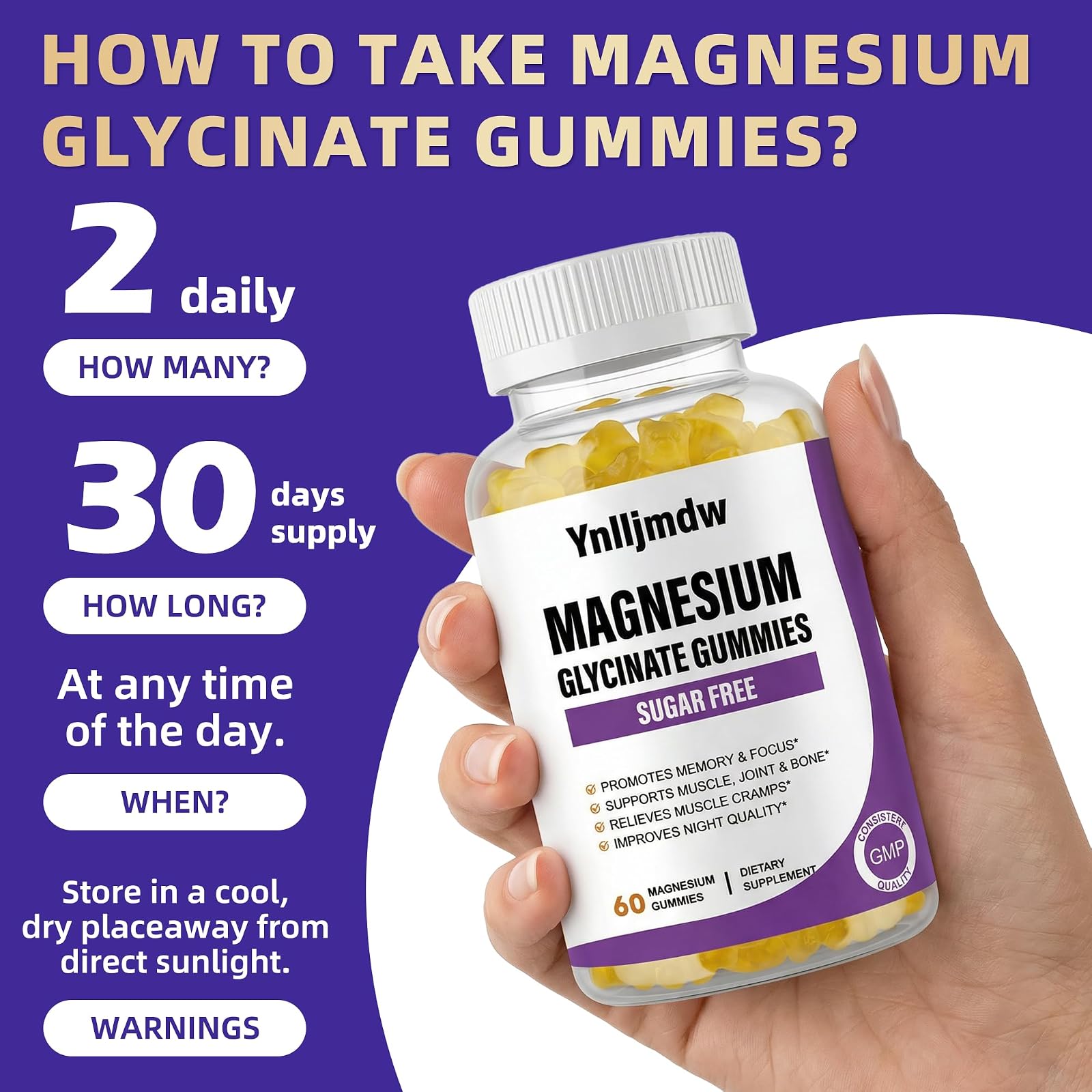 Essential magnesium supplement gummies for health