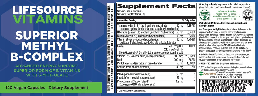 Essential Methyl-B Complex for overall health