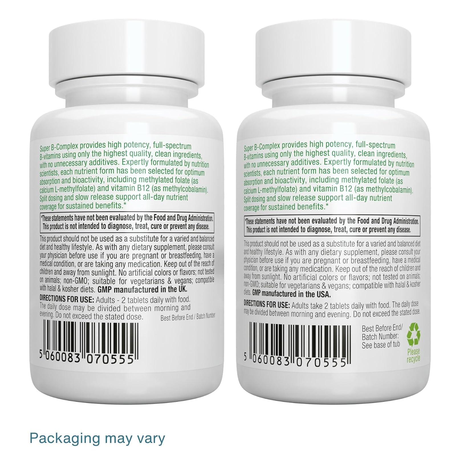 essential methylated B vitamins for health