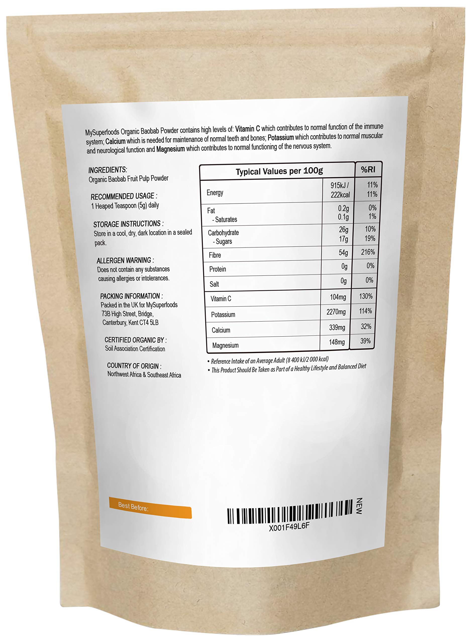 essential minerals from baobab powder