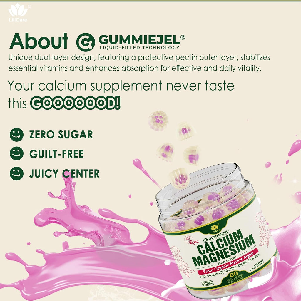 Essential minerals in algae calcium gummies