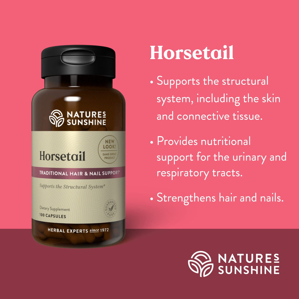 Essential minerals in horsetail capsules