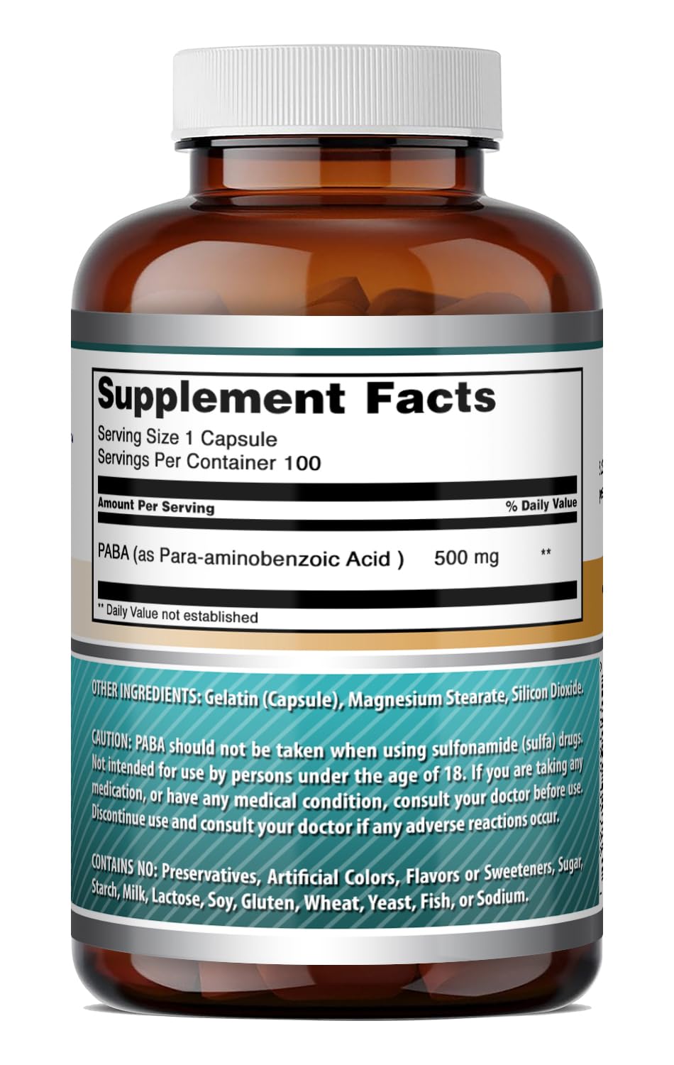 Essential minerals in PABA capsules