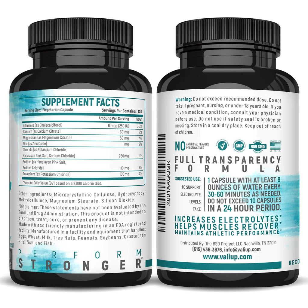 essential minerals in VALI electrolyte salts