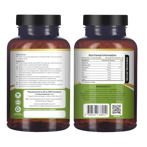 Essential minerals in vegan multivitamins