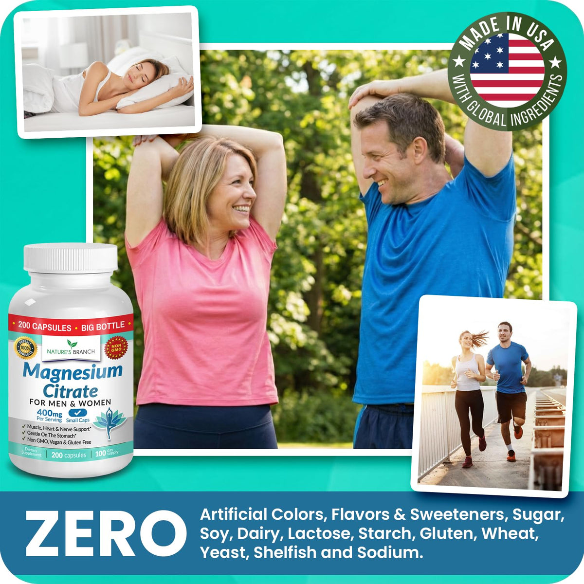 Essential minerals magnesium citrate capsules