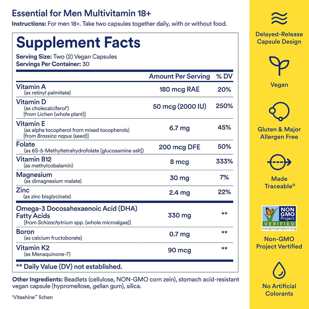 essential multivitamins for men's vitality