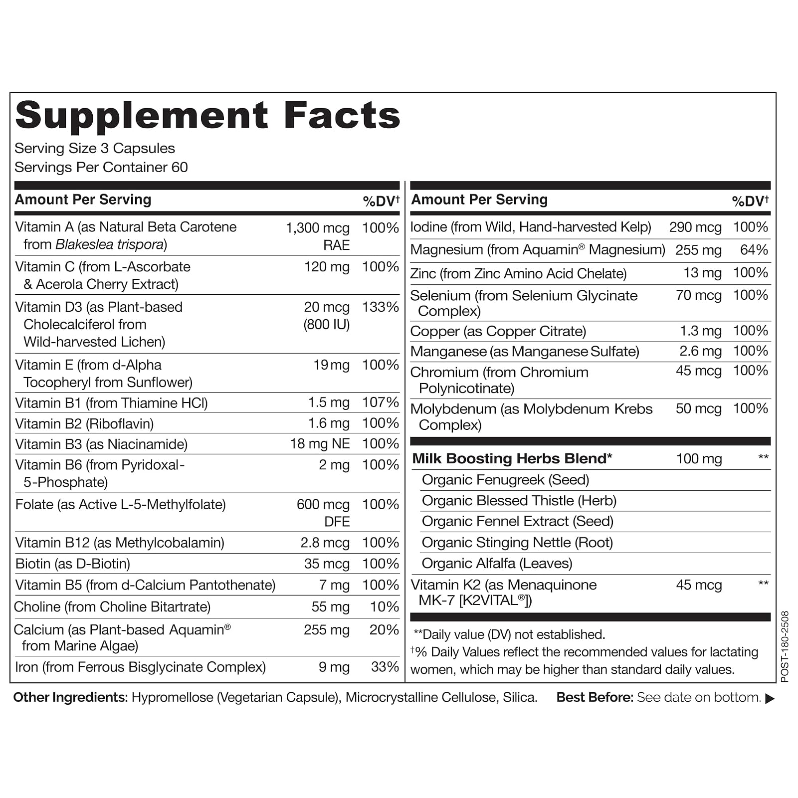 essential multivitamins for postpartum health