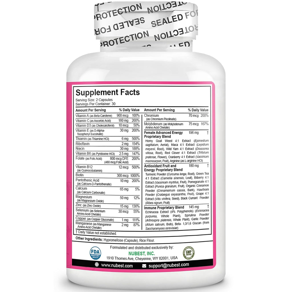 essential multivitamins for women's vitality