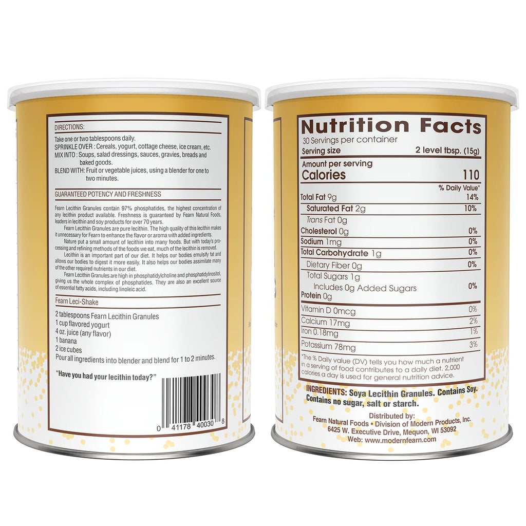 Essential nutrient soy lecithin granules
