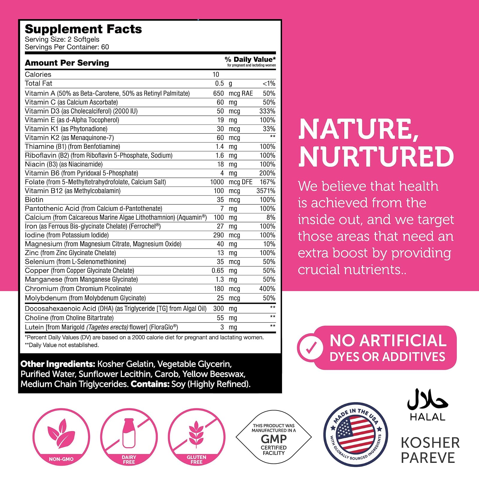 Essential nutrients for expectant mothers