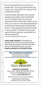 Essential nutrients for prostate health